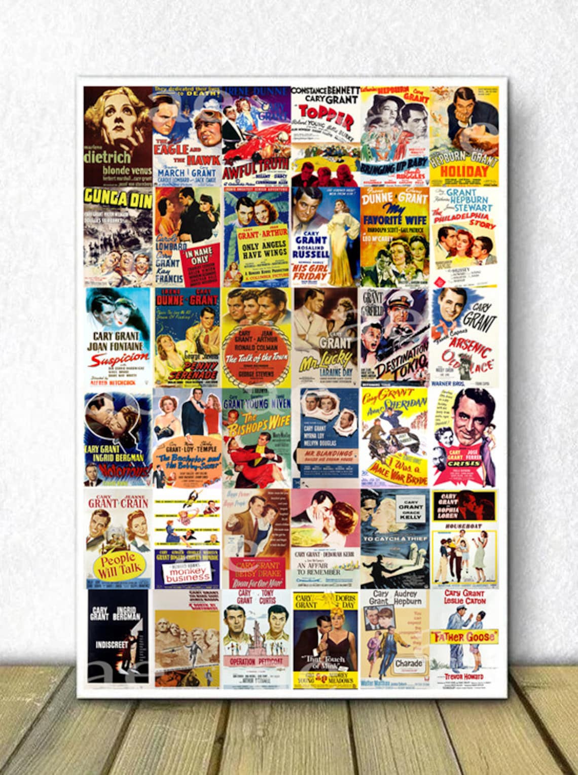 Cary Grant Movie Posters Collection / Cary Grant Filmography Poster ...