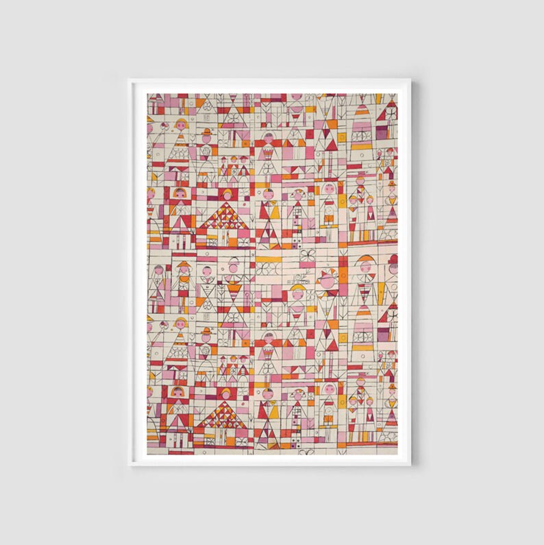 Paper Dolls Textile Poster / Repeat Pattern / Textile Design / Fabric ...