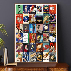 Iconic Watches Poster / Vintage Advertisement Posters From 1930s-60s ...