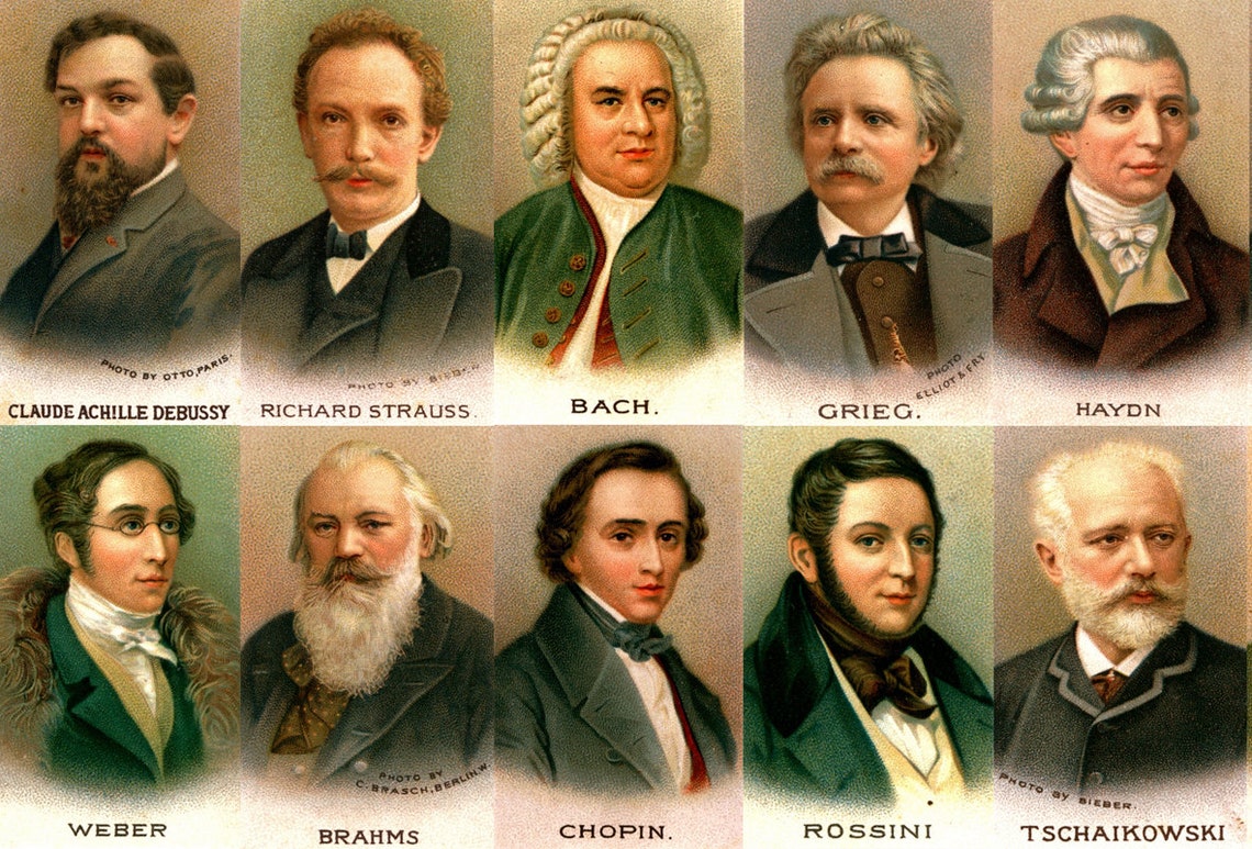 Classical Composers Poster / Classical Music Fan, Beethoven, Mozart ...