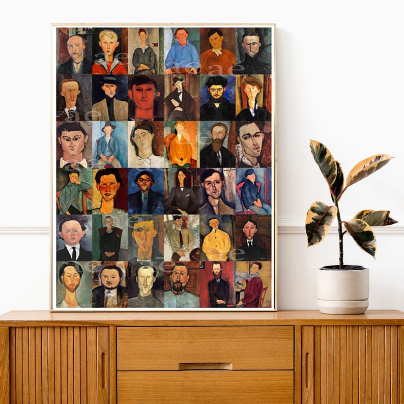 Amedeo Modigliani Men Portraits From 1910s / Modigliani's Set of 36 Men ...