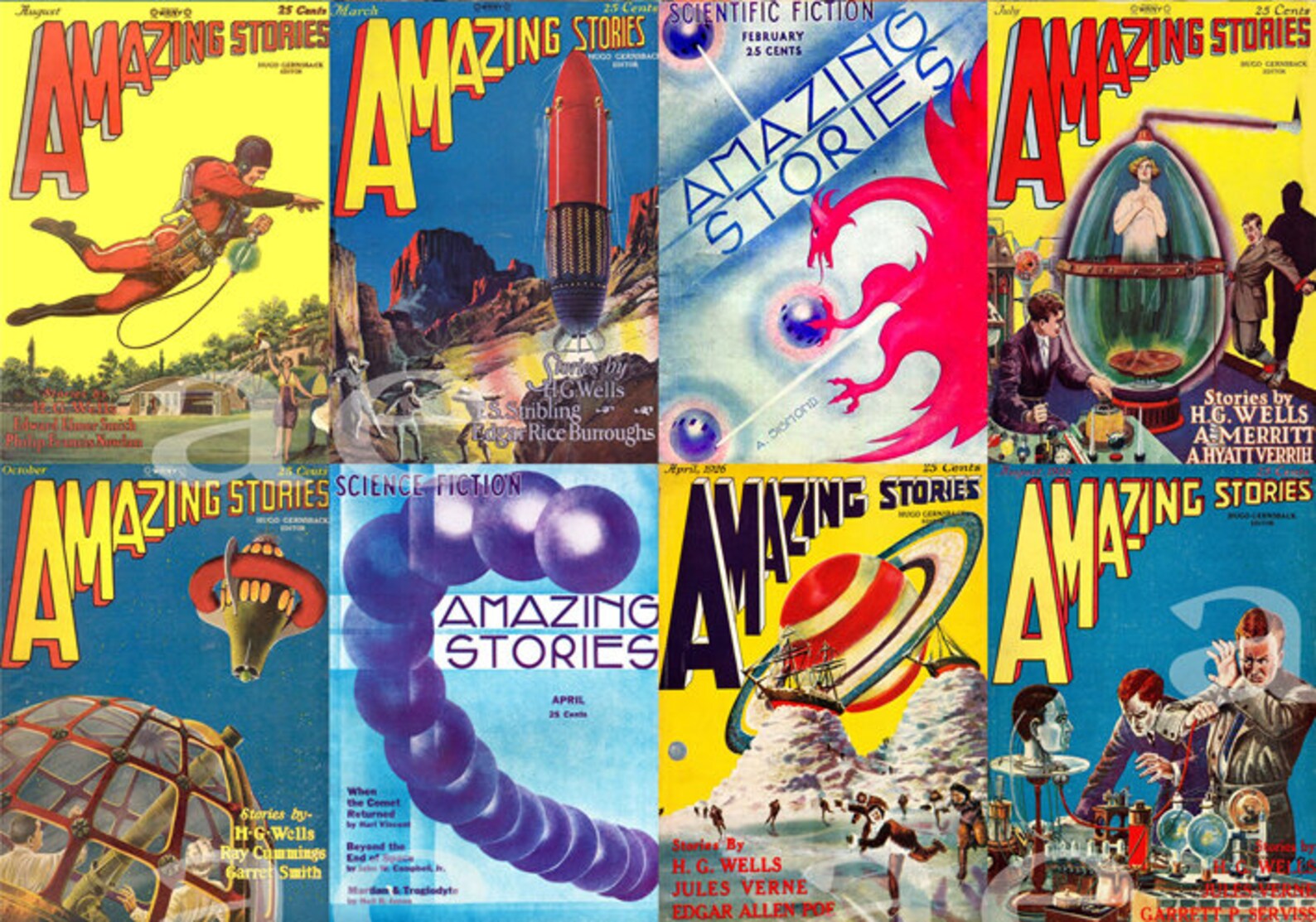 Amazing Stories / Science Fiction Magazine / Covers From 1920s-1930s ...