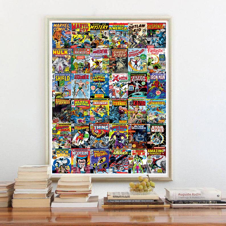 Marvel Comics Poster / First Issues / Collection of Comics / - Etsy