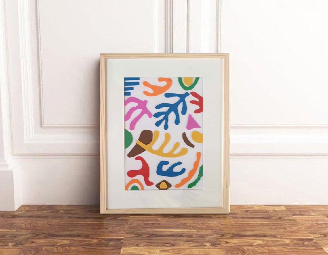 Henri Matisse Style Cutout Collage Handmade / Abstract Shapes ...