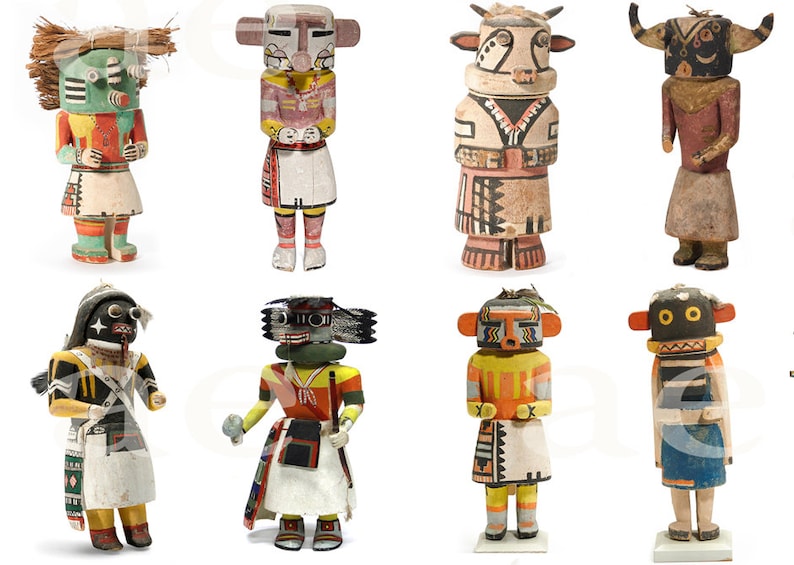 Hopi Kachina Dolls Poster / Hopi Katsina Vintage Collection / Native ...