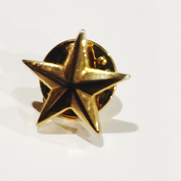 Gold Military Star Pin - Etsy