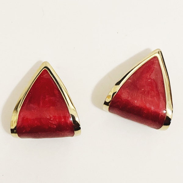 Gold Triangle Earrings - Etsy