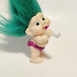 Vintage Baby Troll Green Hair Baby Troll Doll 1990s 1980s Retro Toys ...