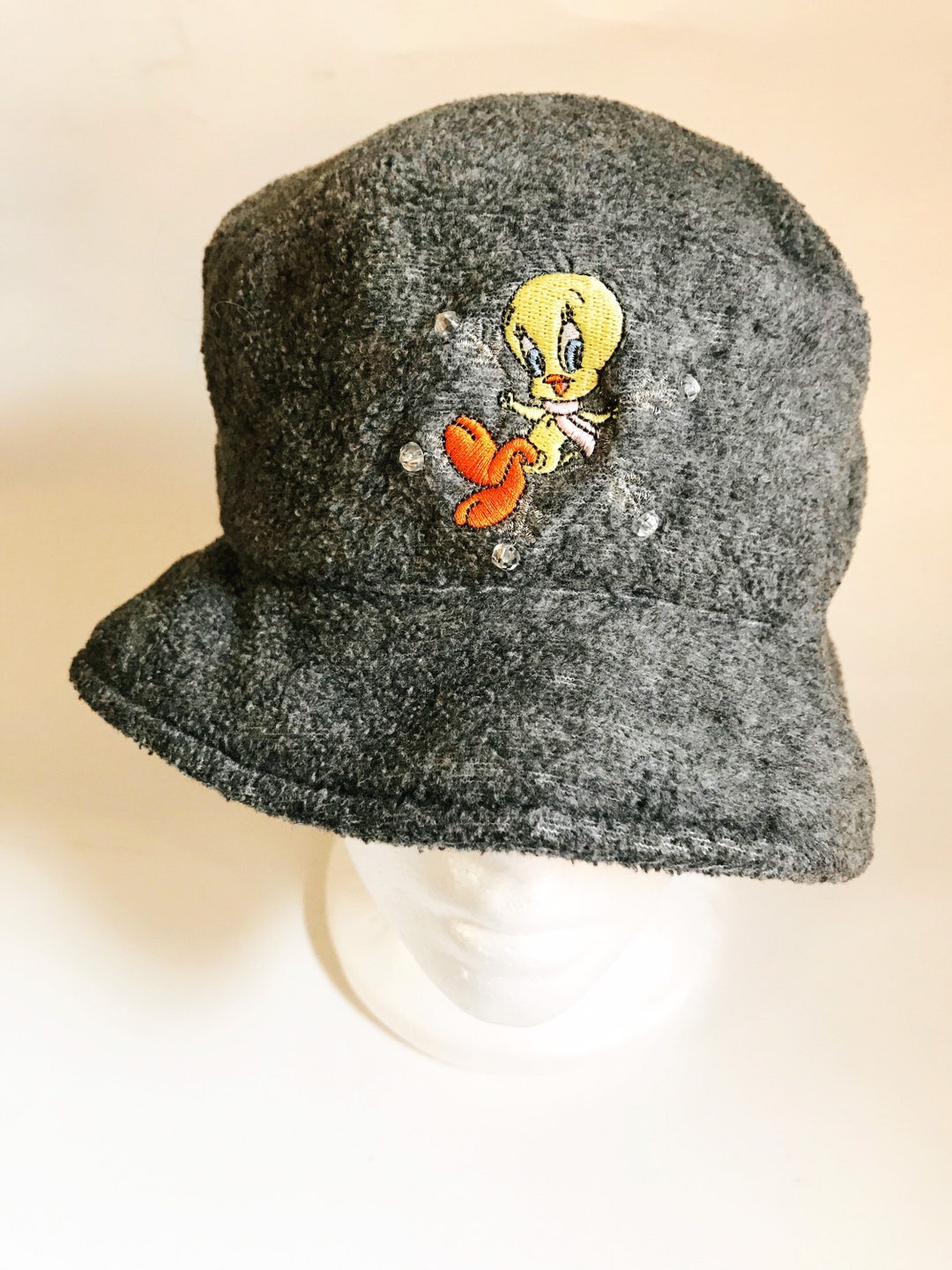 Vintage Tweety Bird Child's Bucket Hat Gray Warner Bros. Studio Store ...