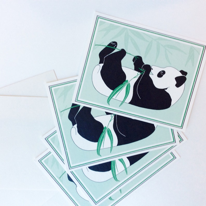 Panda Bear All Occasion Card Earth Notes Panda Note Cards Wild - Etsy