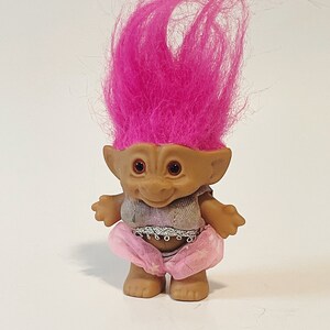 Vintage Neon Pink Hair Troll Doll Belly Dancing Troll Pink Jewel ...
