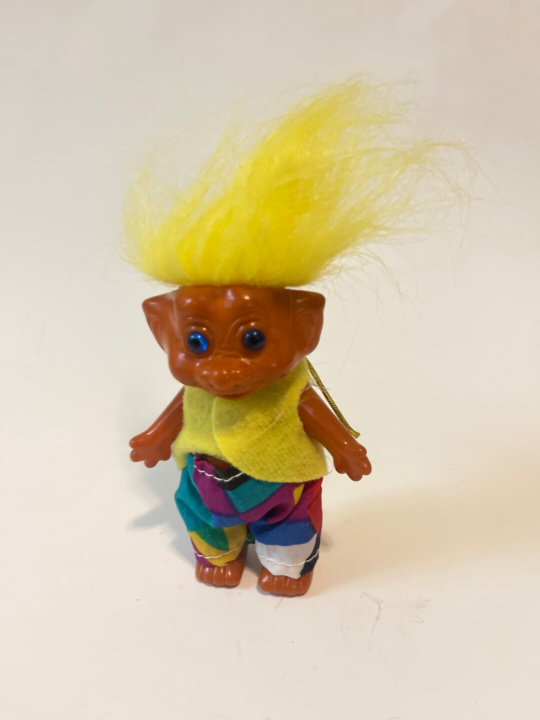 Vintage Yellow Hair Troll Doll Troll Ornament Hip Hop Troll Doll ...