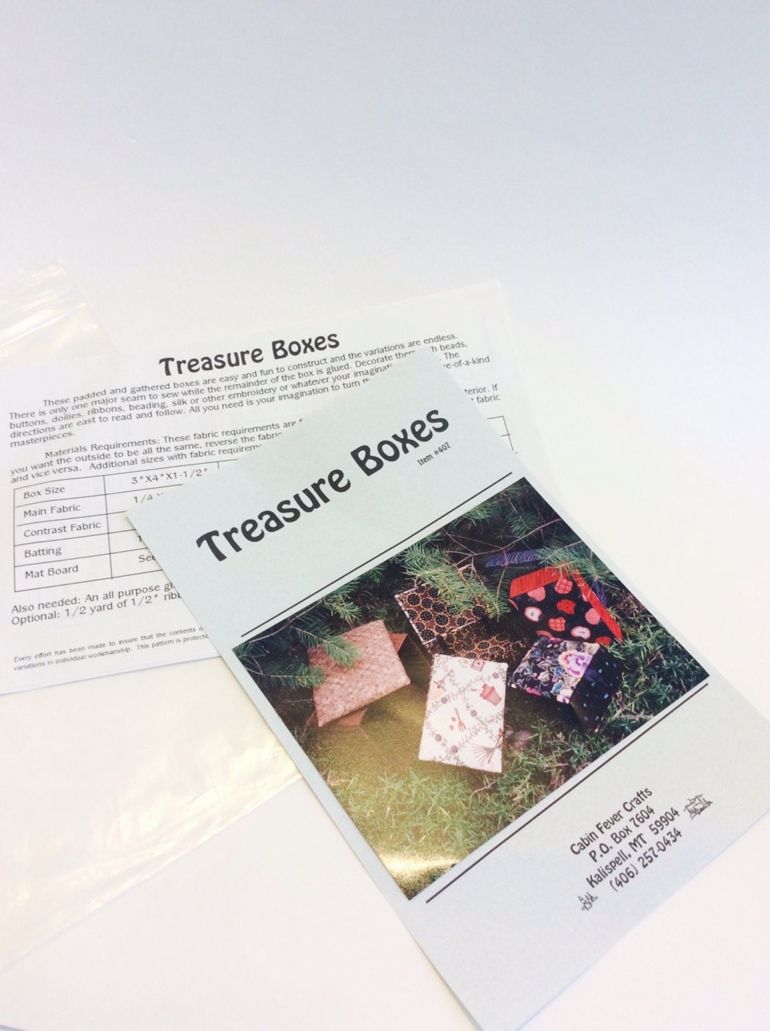 Treasure Boxes Pattern 407 Pattern Treasure Boxes | Etsy