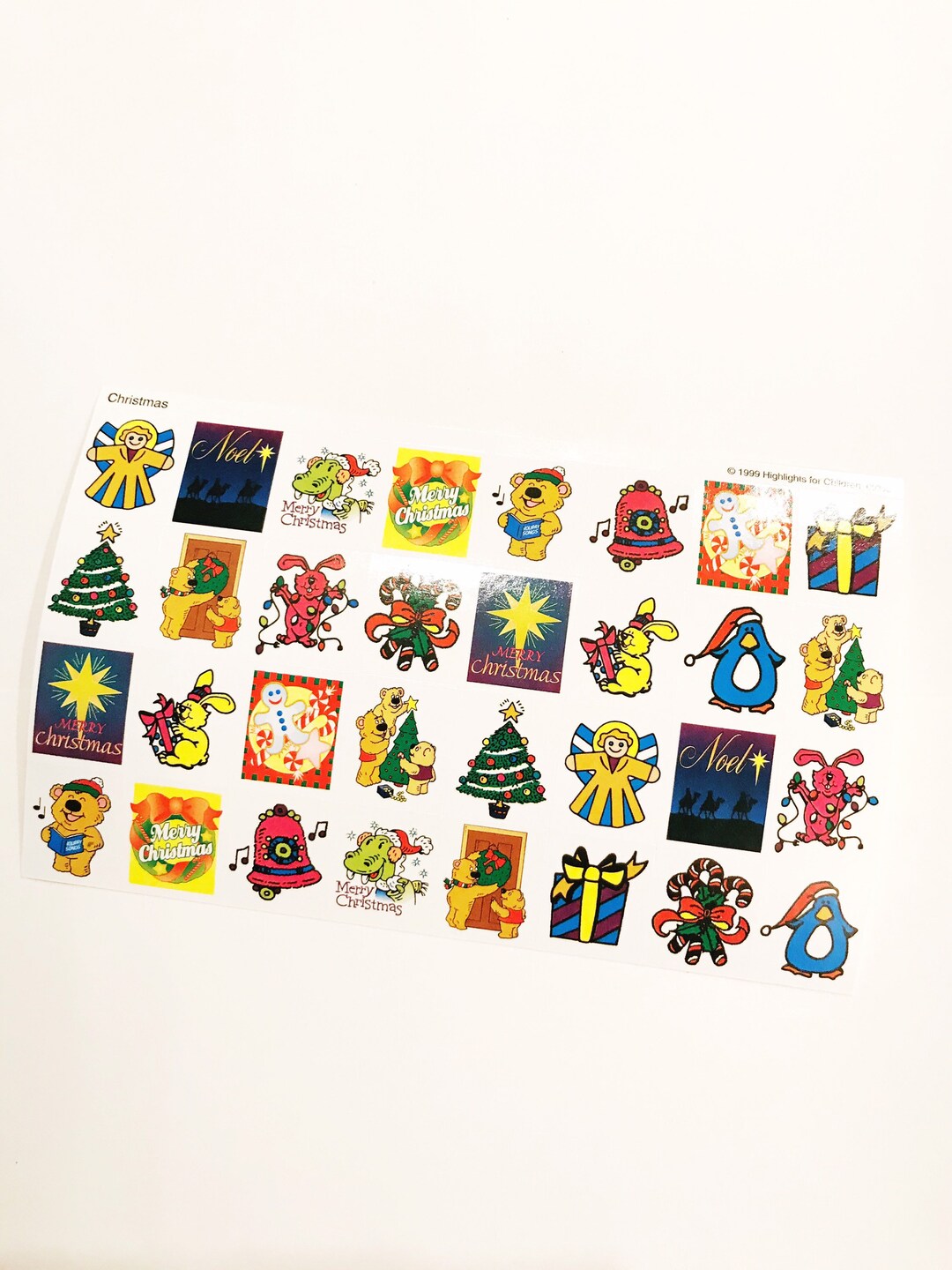 Vintage Christmas Stickers 1999 Highlights for Children Adhesive ...