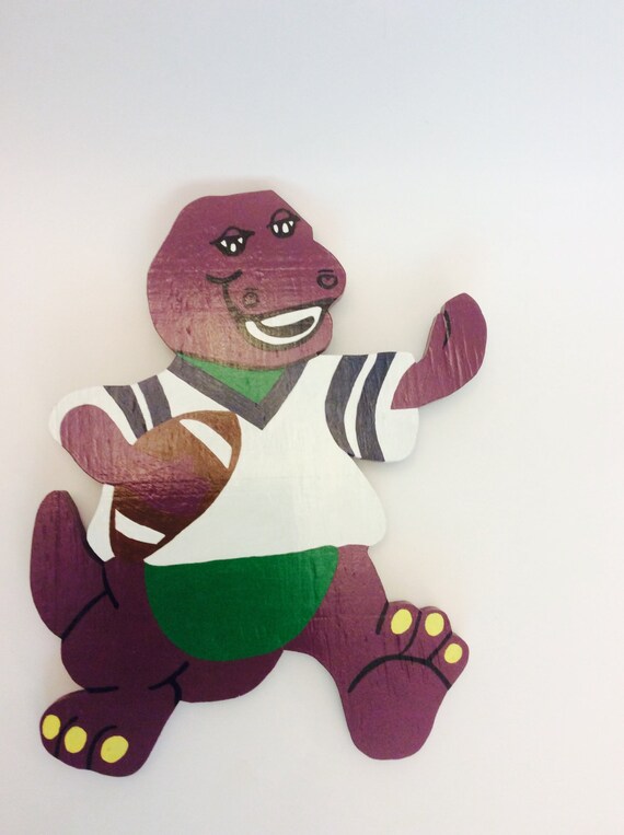 Barney Sign Wall Art Decoration Purple Dinosaur Kids Room | Etsy