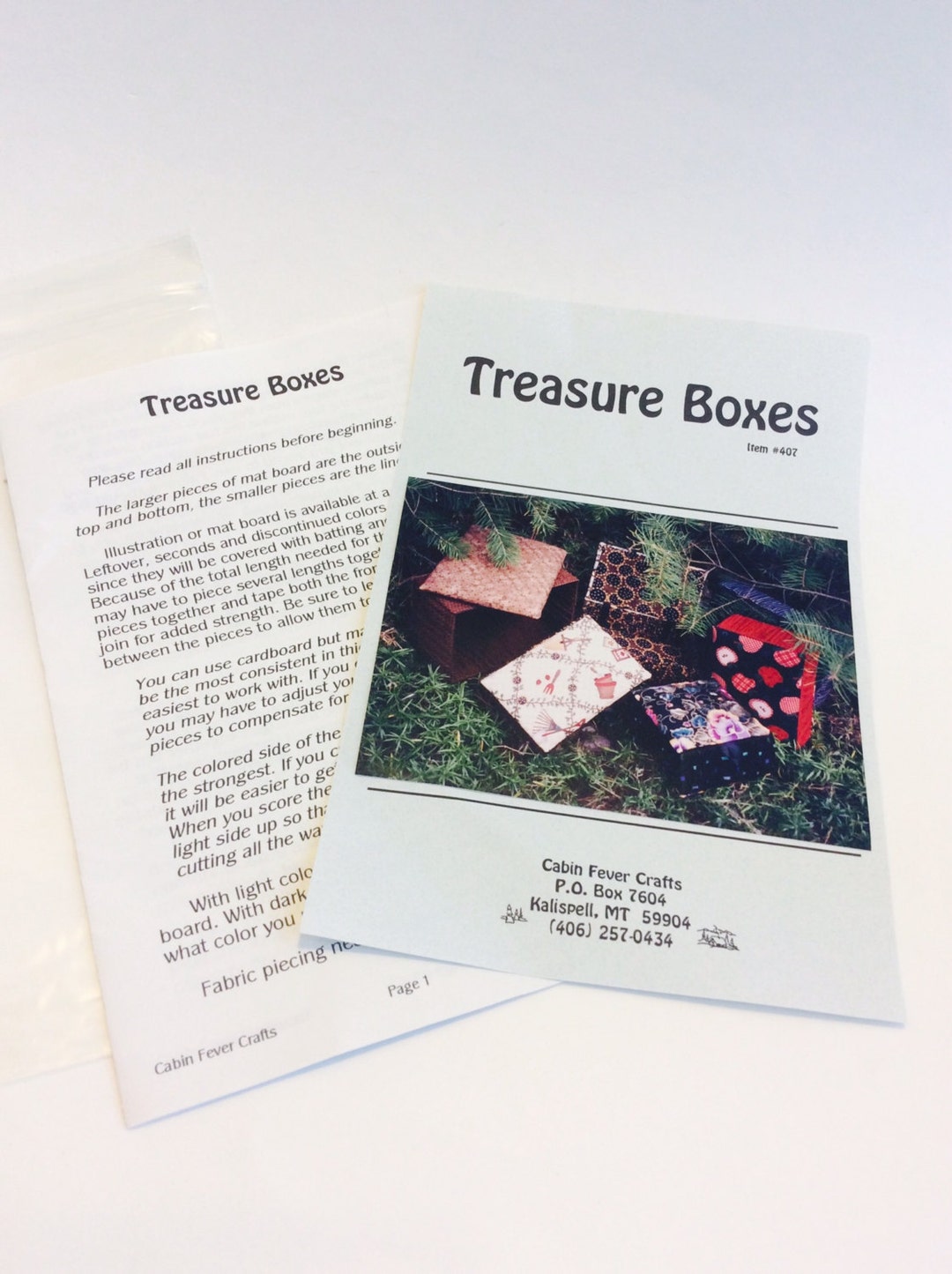 Treasure Boxes Pattern #407, Pattern Treasure Boxes Instructions by ...