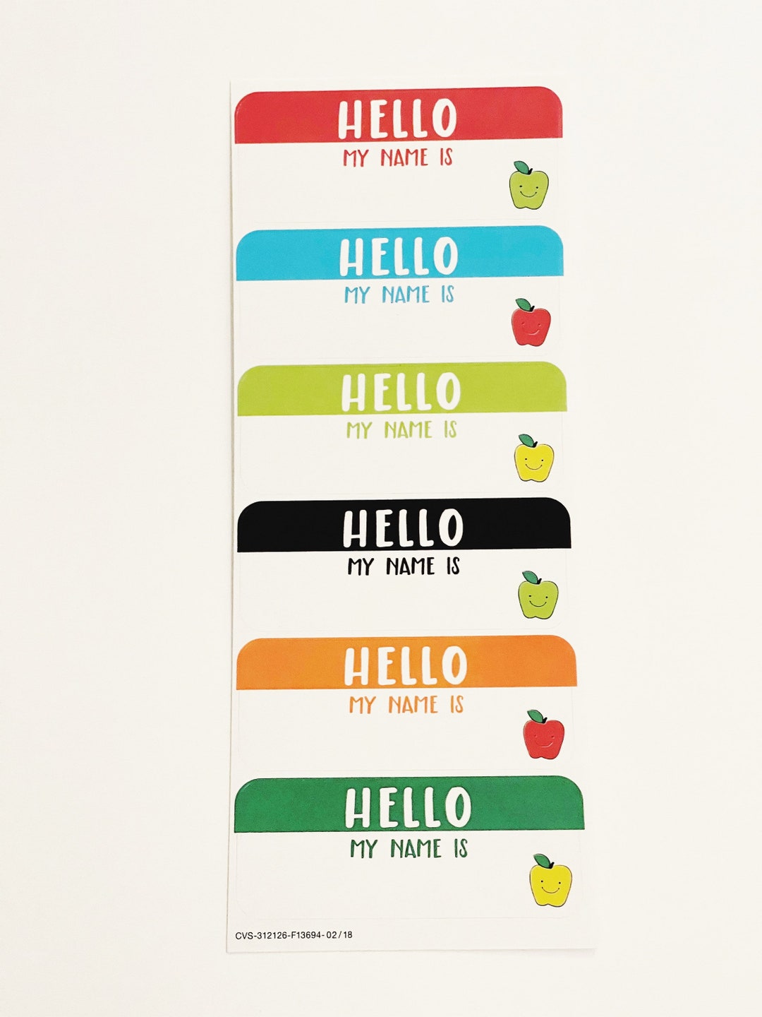 Name Tag Stickers Vintage Sticker Retro Stickers Hello My Name is Name ...
