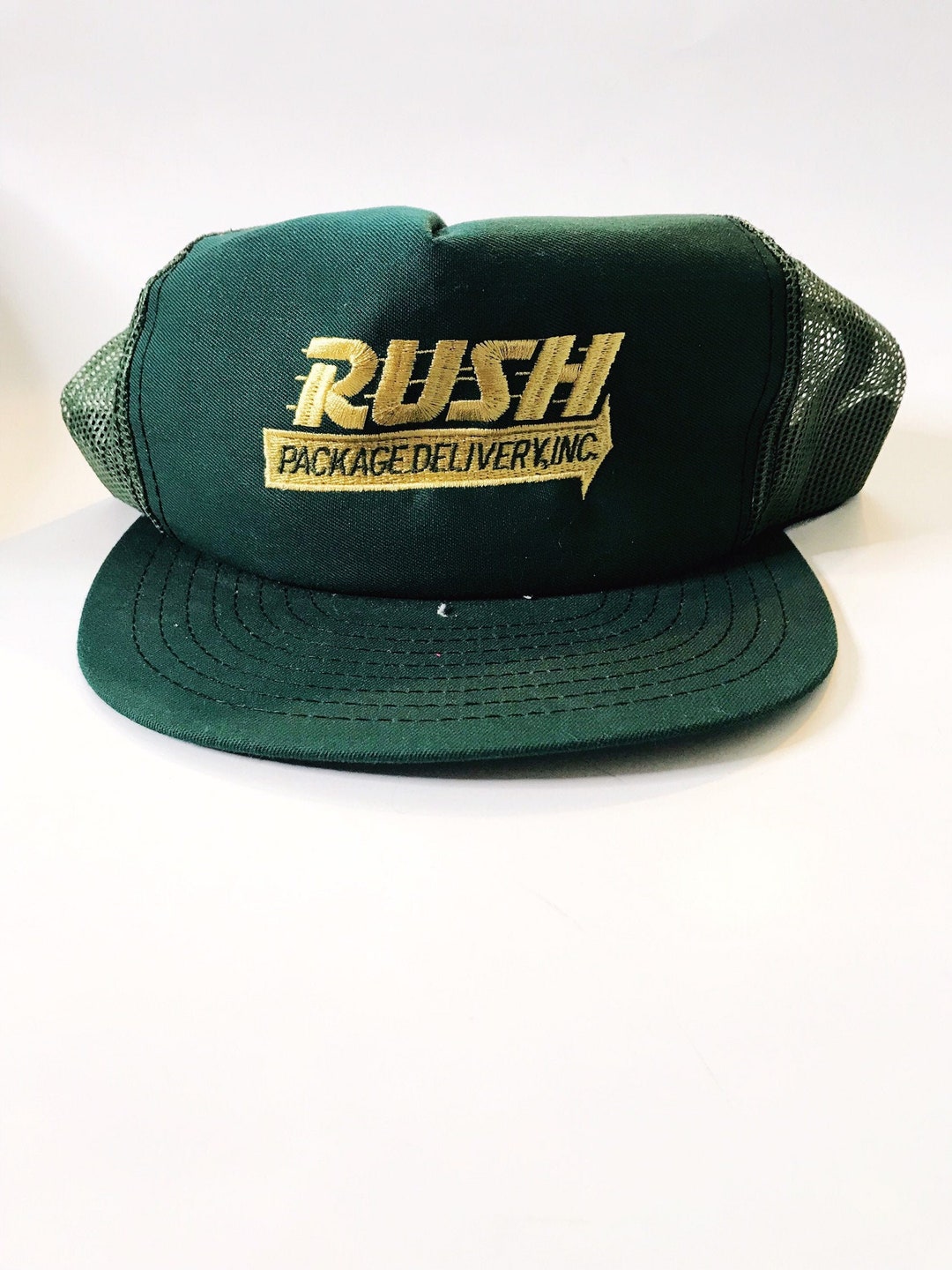 Rush Package Delivery Green Trucker Hat Vintage Mesh Snapback Hipster ...