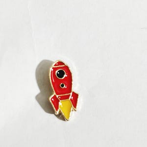 Rocket Pin Red Rocket Outer Space Pin Small Enamel Pin, Shirt Pin, Tie ...