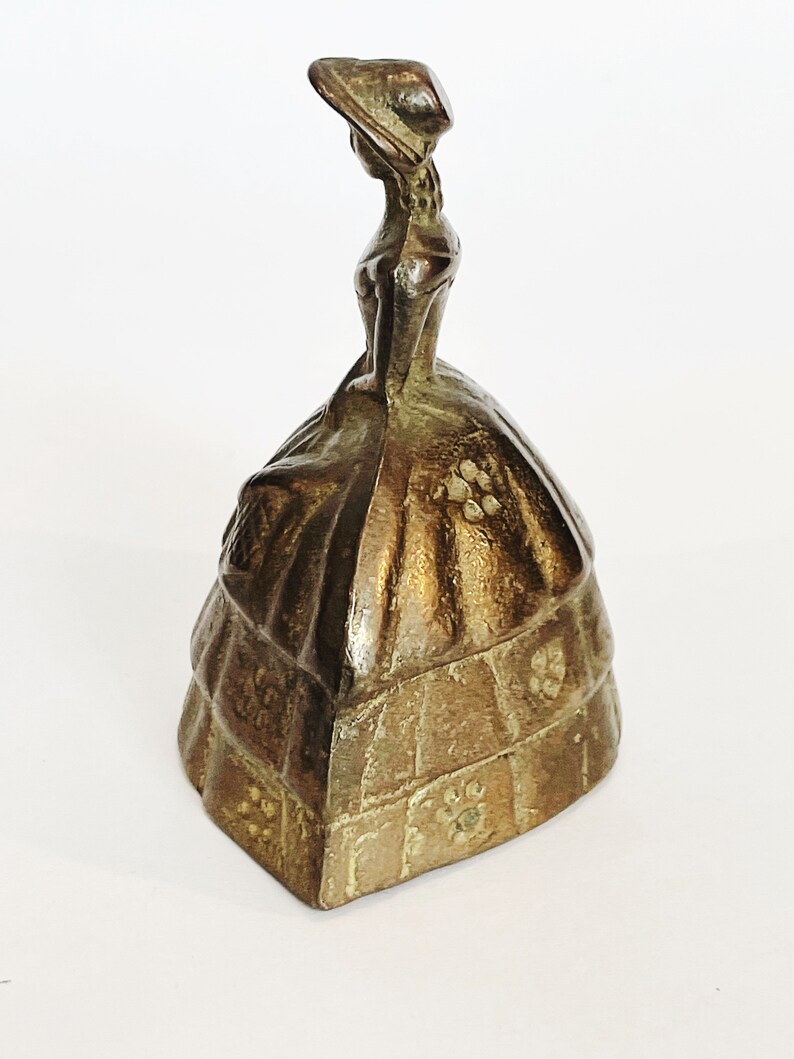Brass Hand Bell Ante-bellum Figure Bell Female Bell Crinoline - Etsy