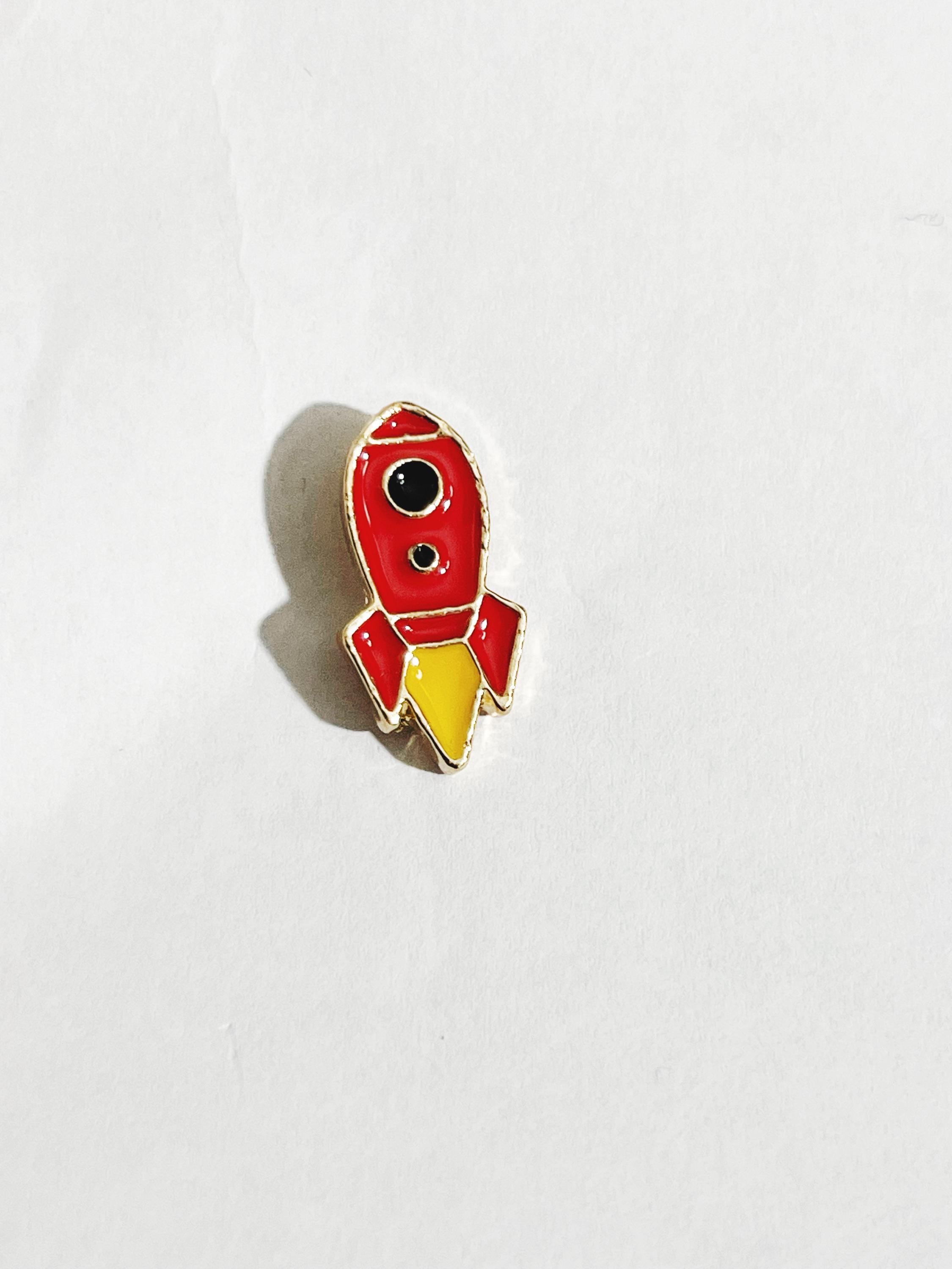 Red Rocket Enamel Pin: Outer Space Shirt Pin - Etsy