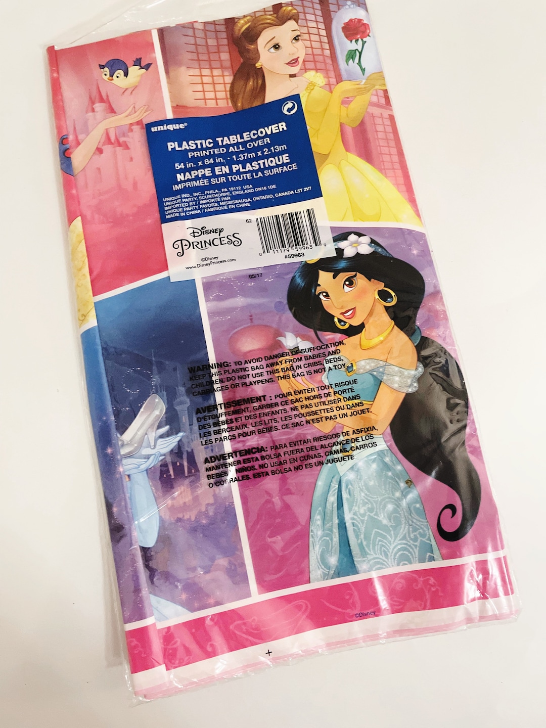 Disney Princess Plastic Table Cloth 54 X 84 Oblong Tablecloth Party ...