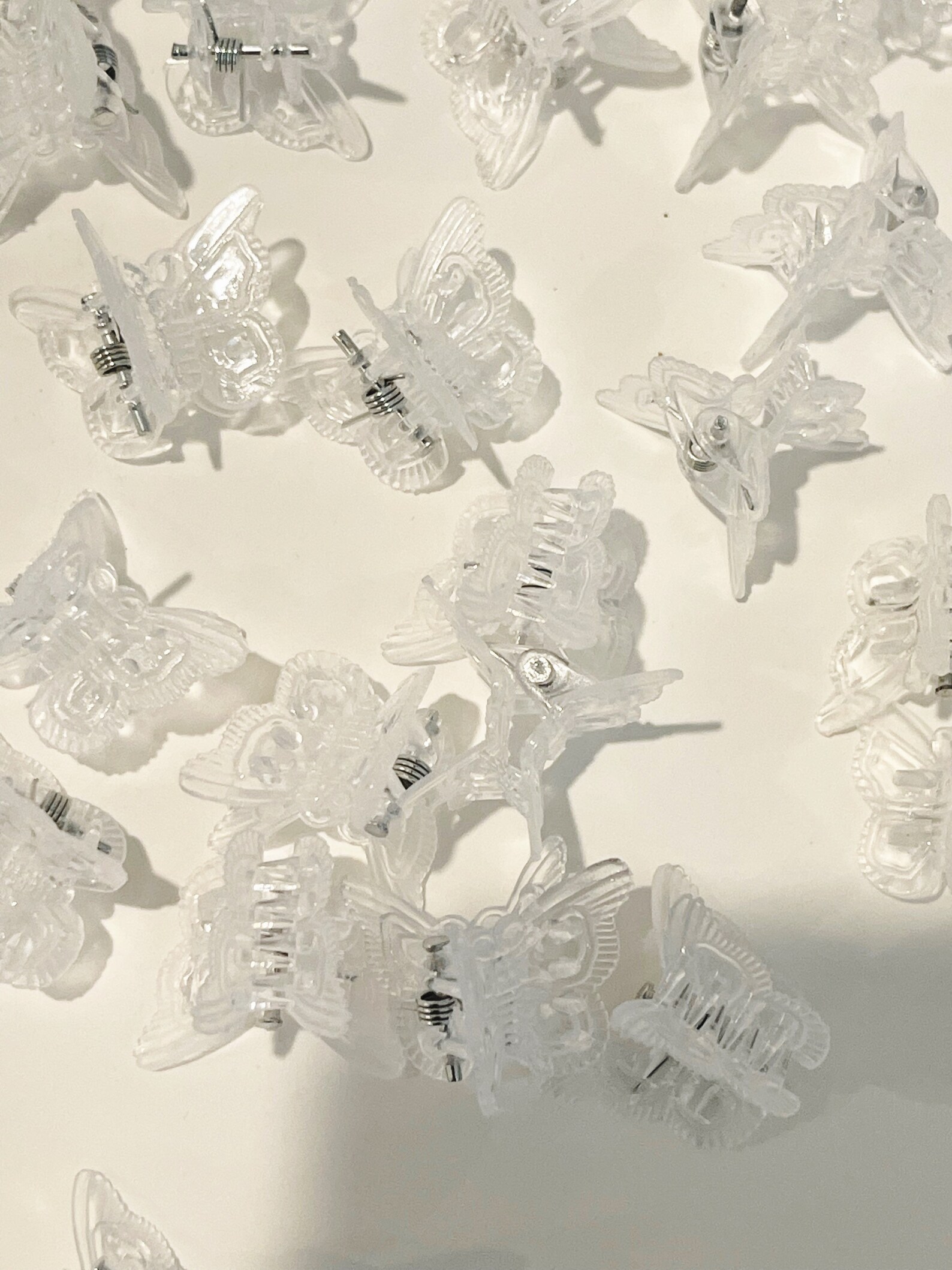 Retro Clear White Butterfly Clips Butterfly Hair Claws Mini - Etsy