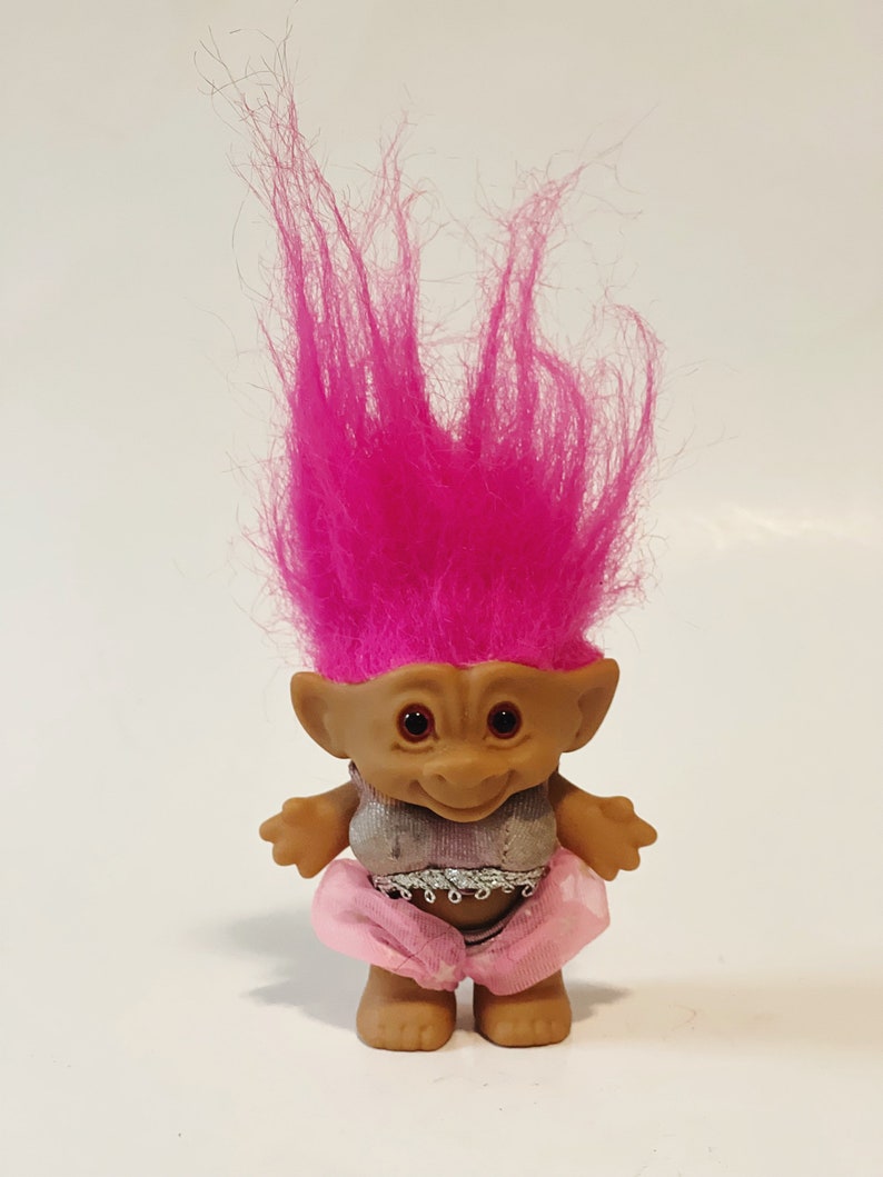 Vintage Neon Pink Hair Troll Doll Belly Dancing Troll Pink - Etsy