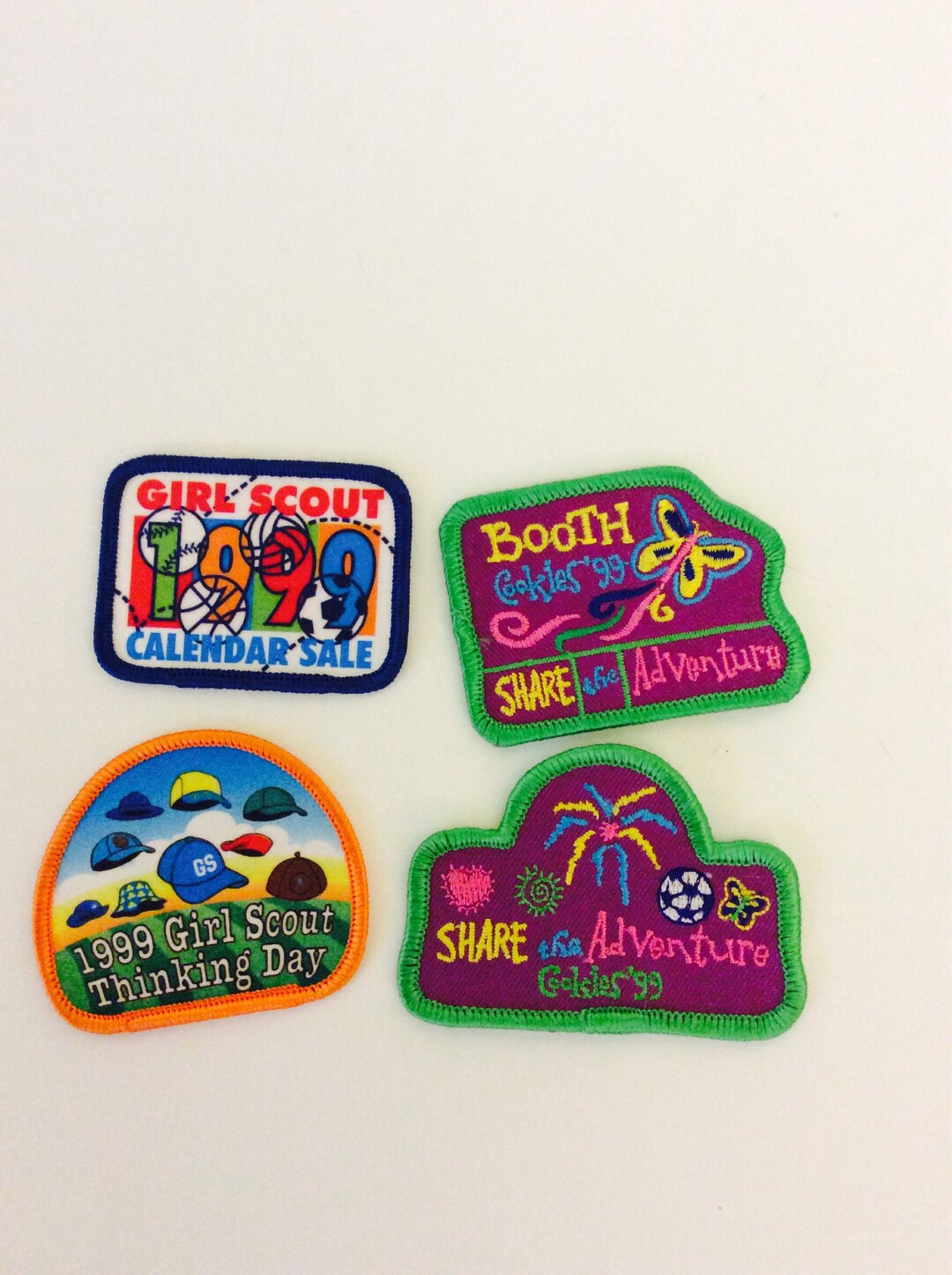 Vintage 1999 Girl Scout Patch Collection: Cookie Booth, Thinking Day - Etsy