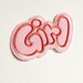 Pink Girl Embroidered Patch: Iron on Appliqué (2 1/4" X 1 1/2") - Etsy