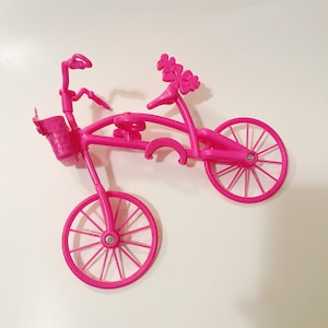 Barbie Doll Bicycle Barbie Pink Plastic Bike With Basket Barbie Pretty ...