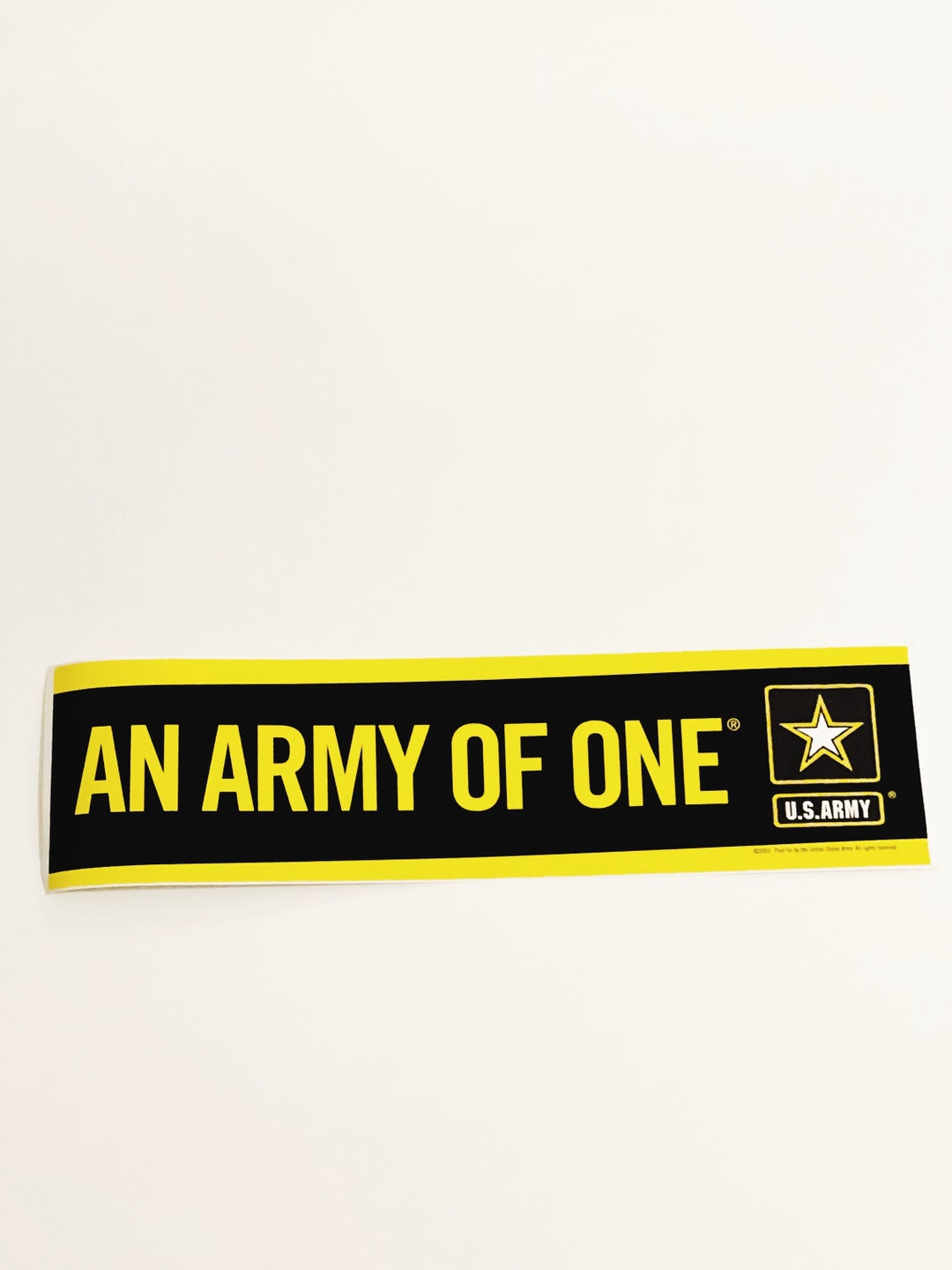 US Army Decal Bumper Sticker an Army of One Military Bumper Stickers ...