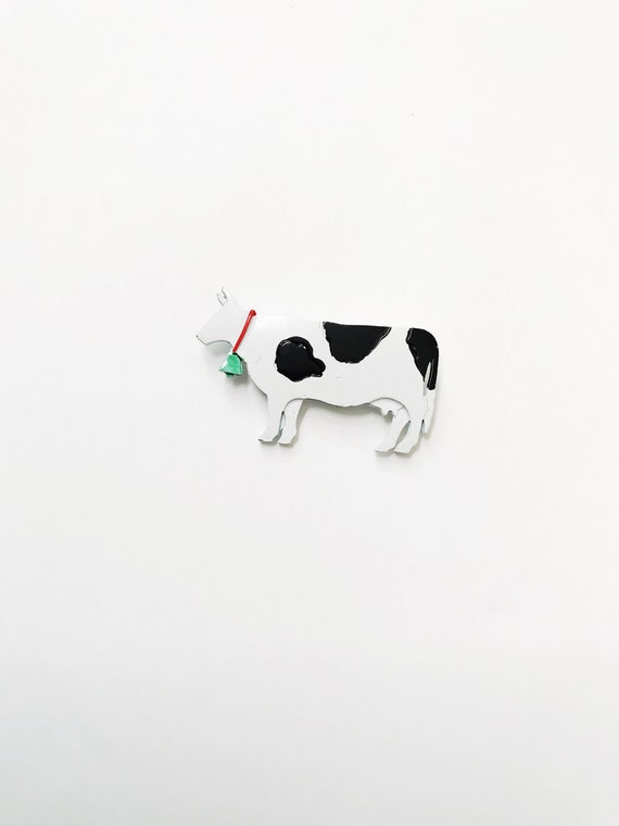vintage cow dairy black - Gem