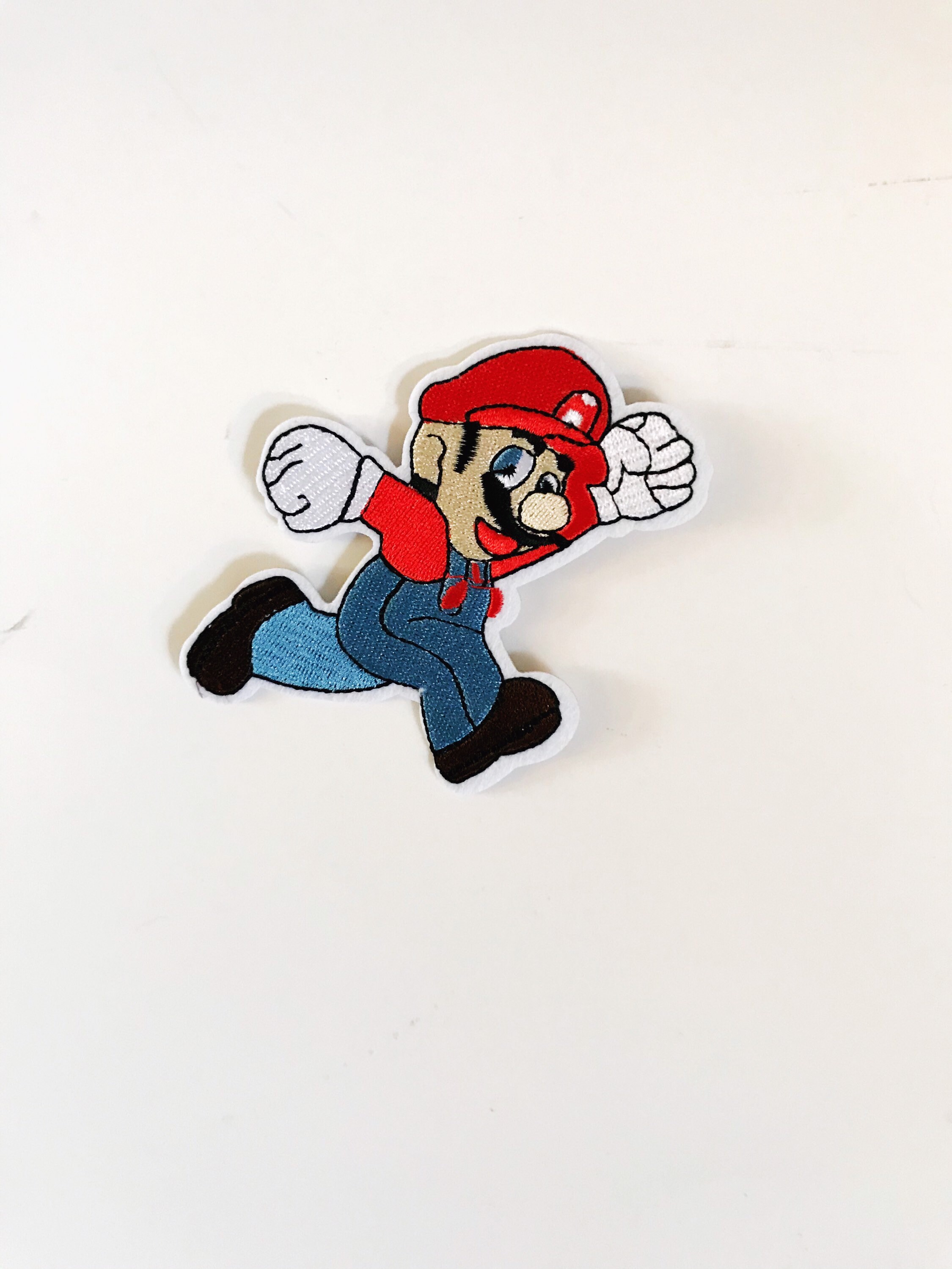 Mario Patch Video Game Iron Patch Super Mario Leaping Novelty | Etsy