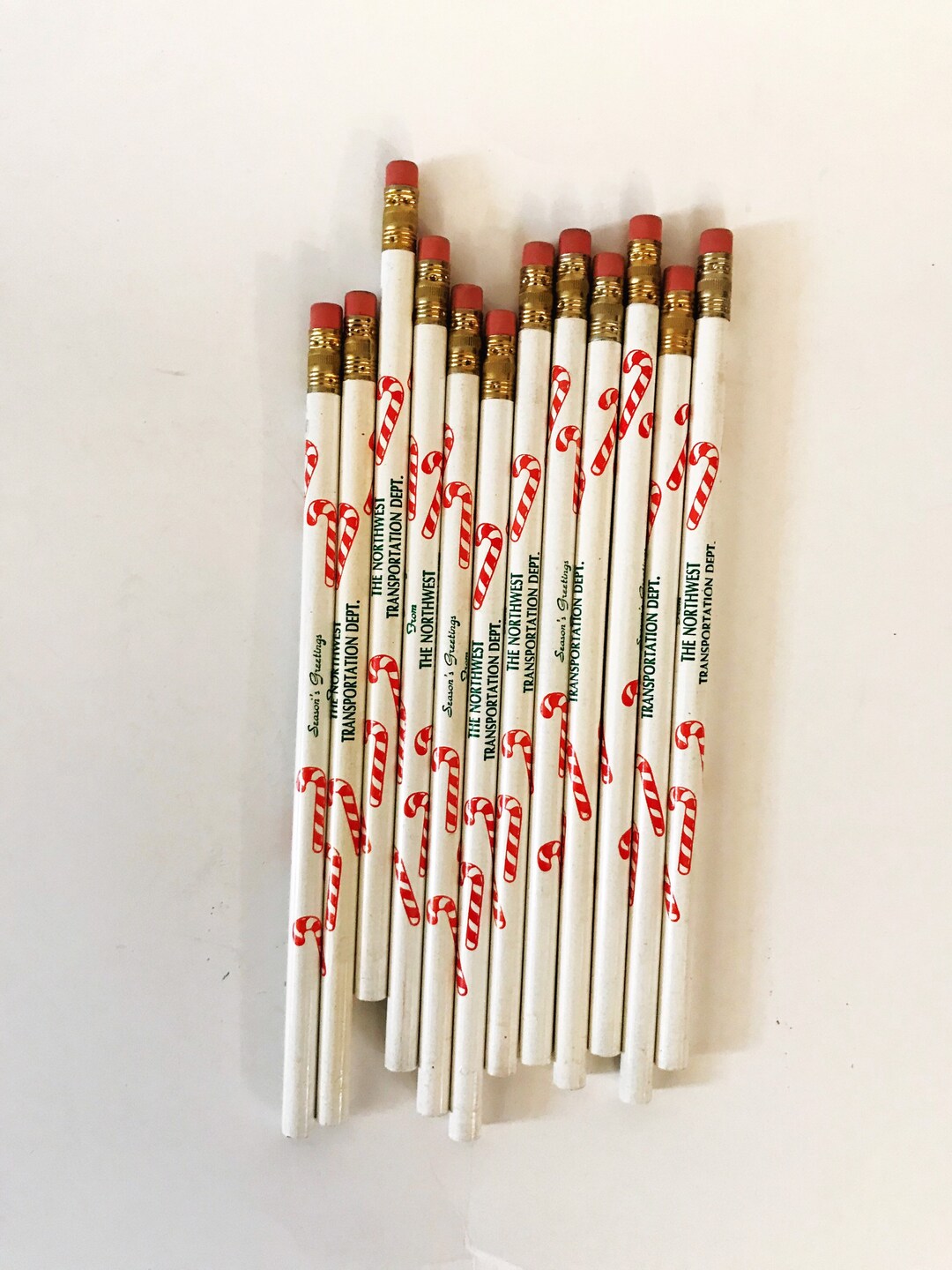 Vintage Christmas Pencils Set of 12 Holiday Pencil the - Etsy
