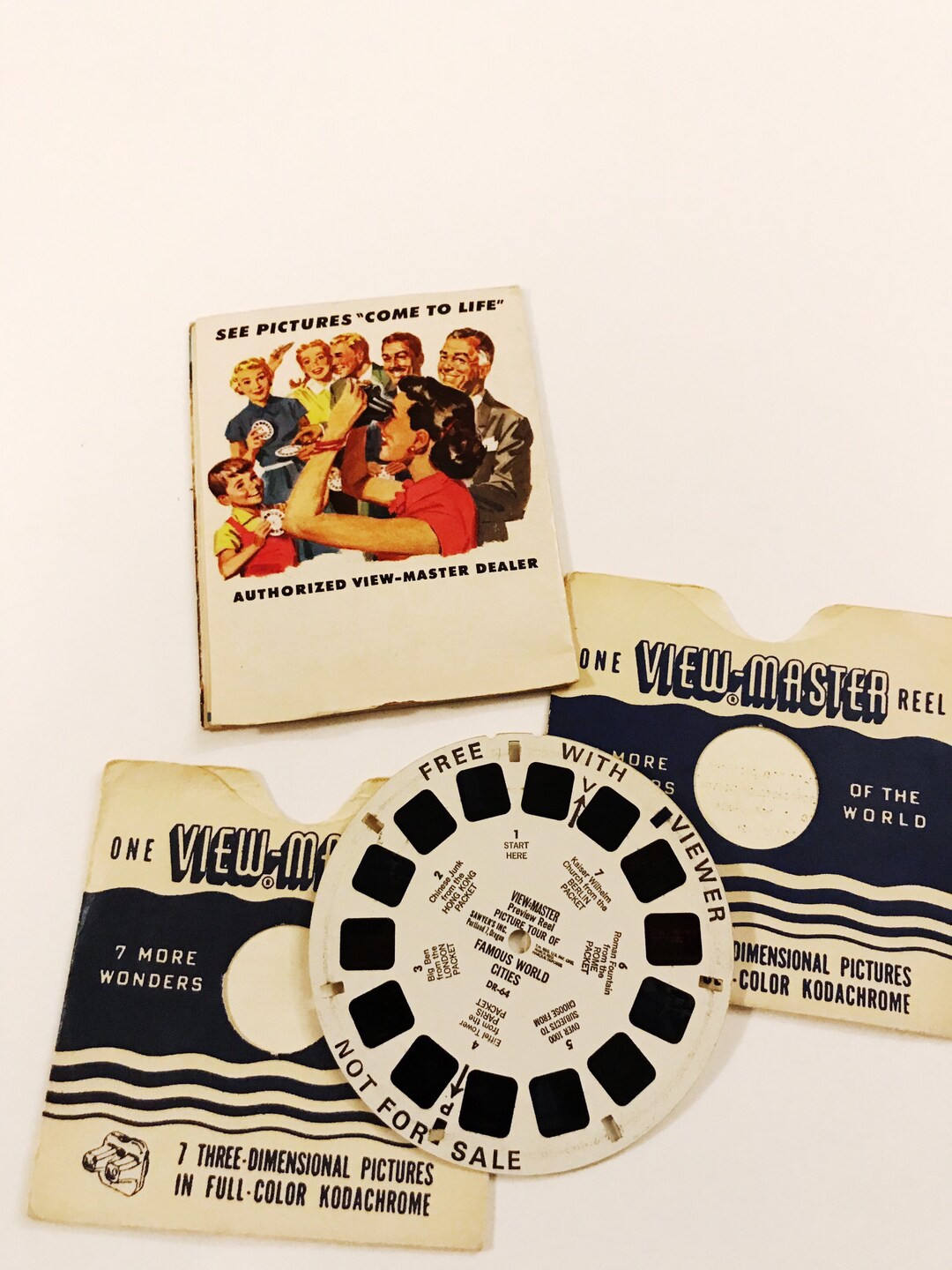 Vintage View-master Reel Booklet Pamphlet Sample Reel World Famous ...
