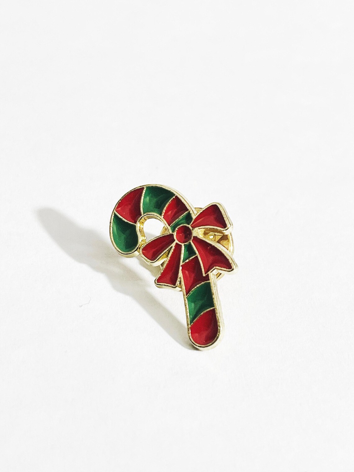 Candy Cane Enamel Pin: Christmas Holiday Lapel Pin (1 Inch) - Etsy