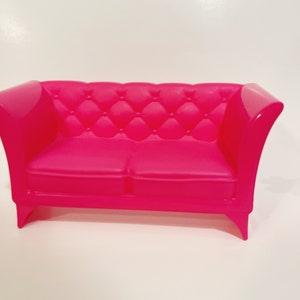 Barbie Doll Dream House Hot Pink Couch Dollhouse Furniture Barbie ...