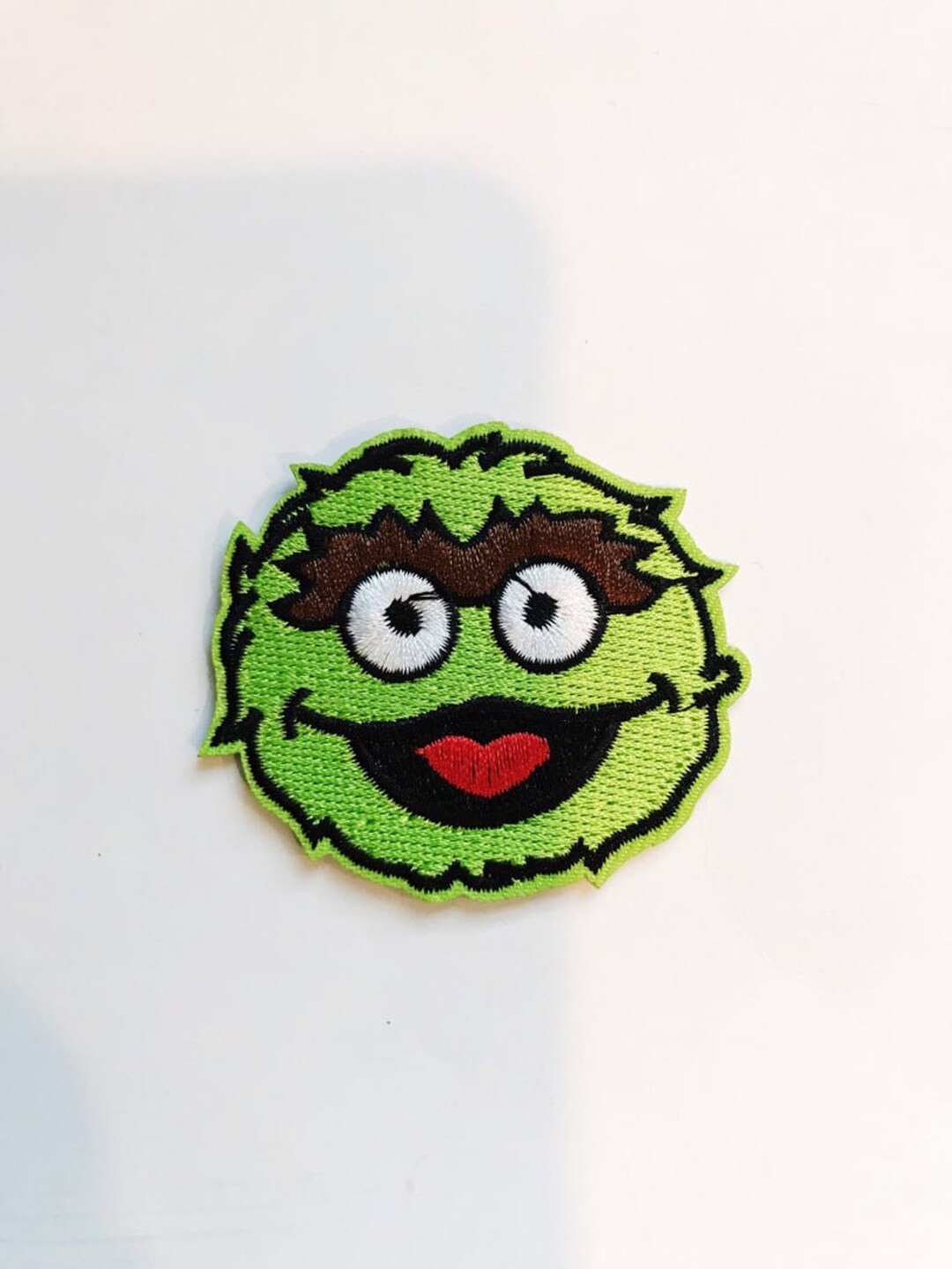 Oscar the Grouch Patch Character Green Monster Iron on Patch Green ...