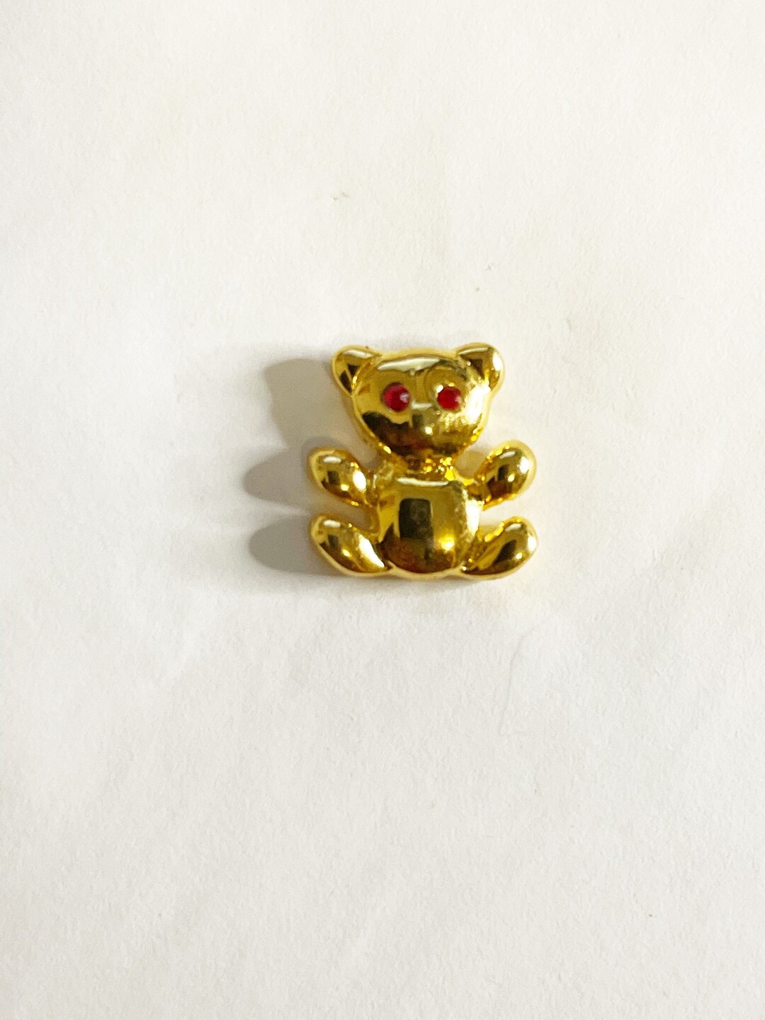 Vintage Teddy Bear Lapel Pin Scatter Pin Tie Tack Hat Pin Ruby ...