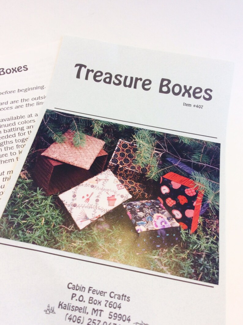 Treasure Boxes Pattern 407 Pattern Treasure Boxes | Etsy
