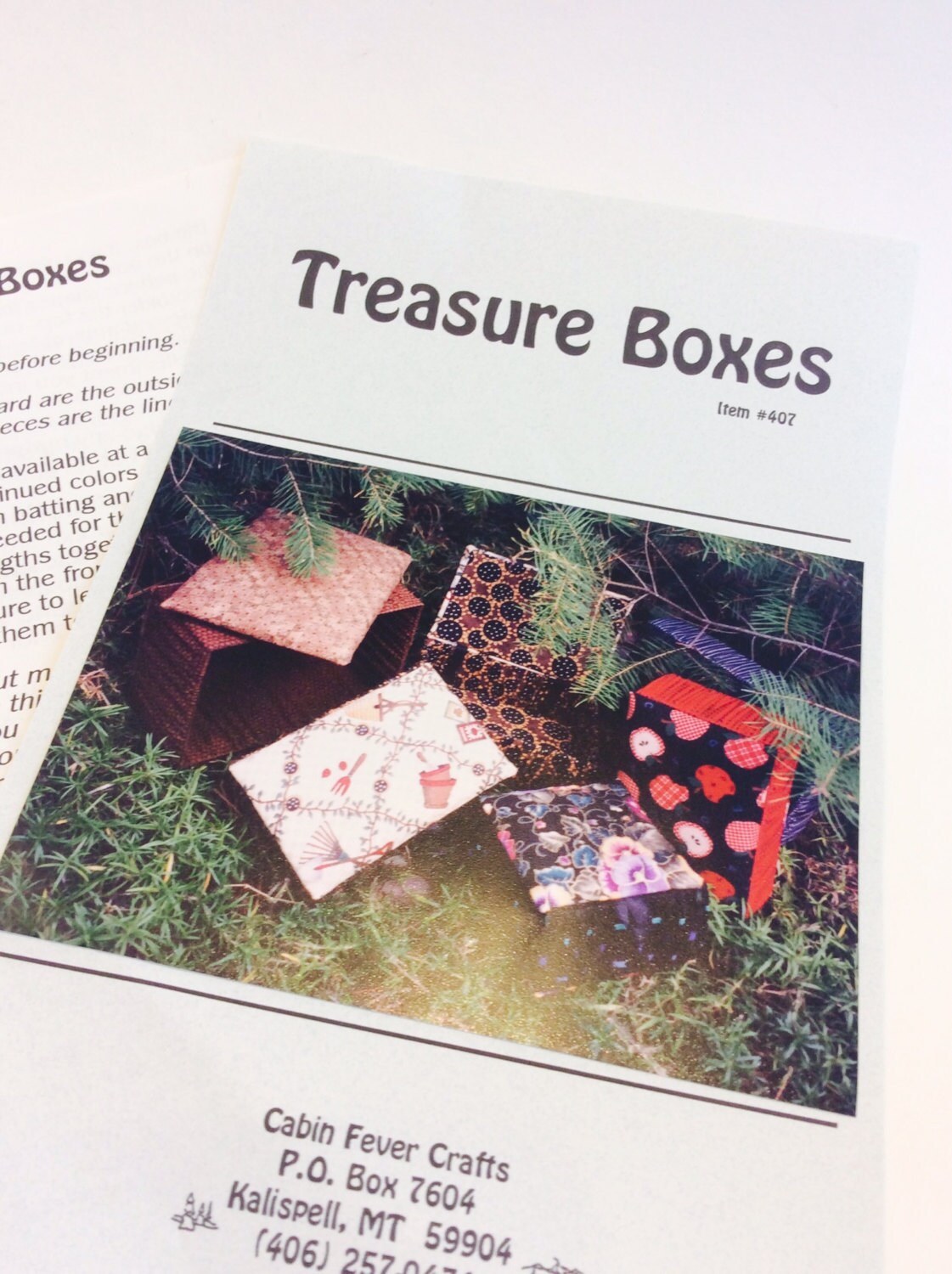 Treasure Boxes Pattern 407 Pattern Treasure Boxes | Etsy