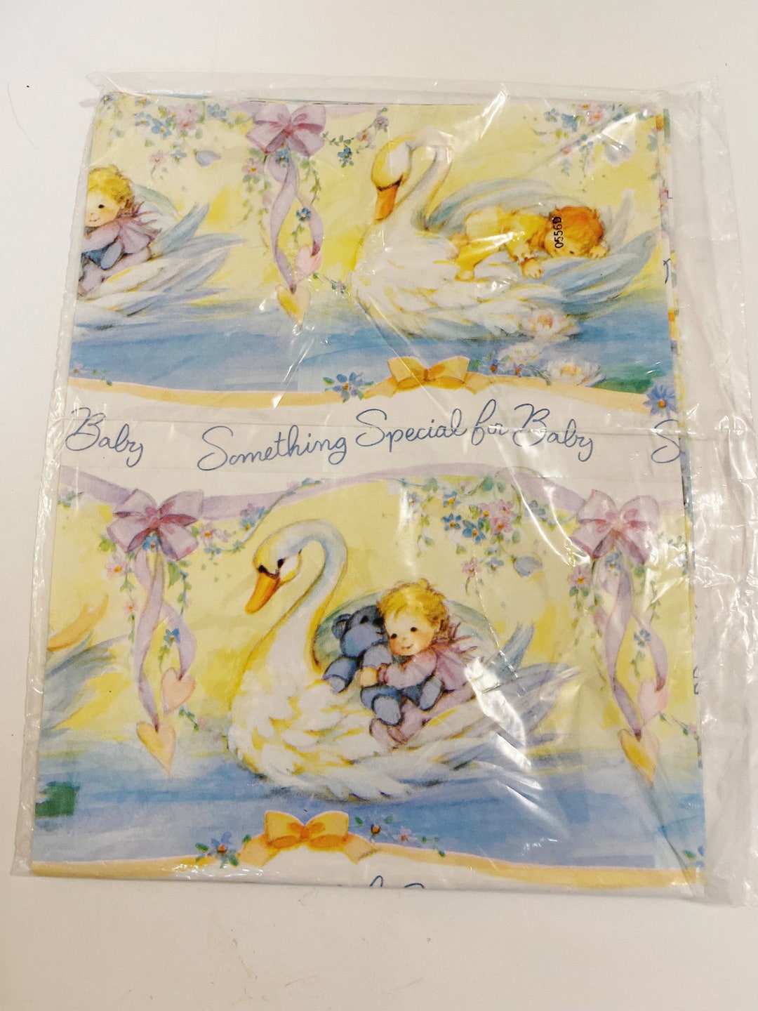 Vintage Swan Baby Shower Gift Wrap, Retro Carlton Paper (1 Sheet) - Etsy