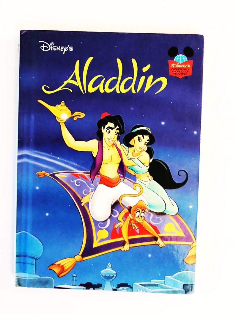 Disney Aladdin 1993 Book Hardcover Disney's Wonderful - Etsy