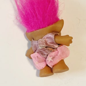 Vintage Neon Pink Hair Troll Doll Belly Dancing Troll Pink Jewel ...
