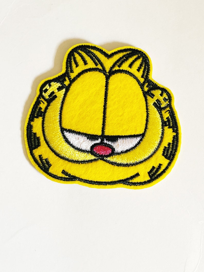 Garfield Cat Patch Comic Cartoon Character Patches Iron on or | Etsy