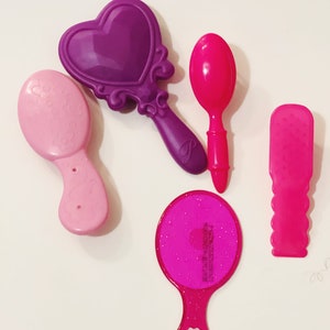 Doll Combs and Brushes Barbie Combs Brushes Doll Mirror Accessories ...