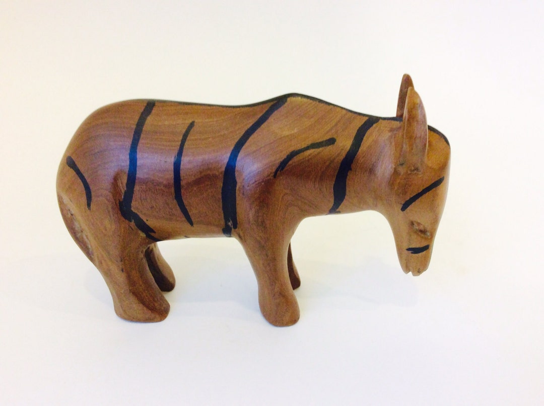 Wood Hand Carved Animal Amanda Crowe Style Art African Wooden Animal ...
