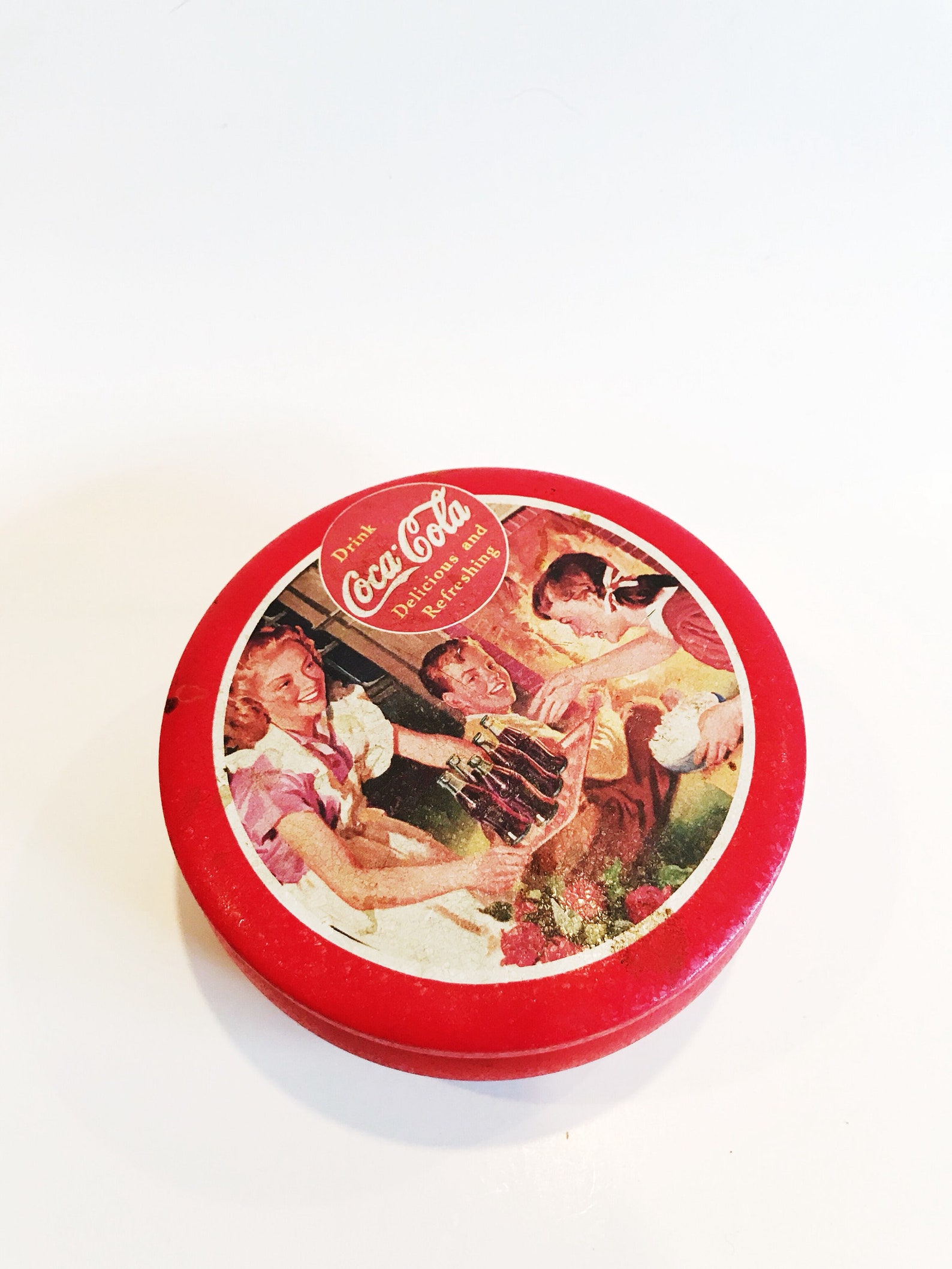 Vintage Coca Cola Tin Can Storage Container Vtg 1990s 1992 Red - Etsy