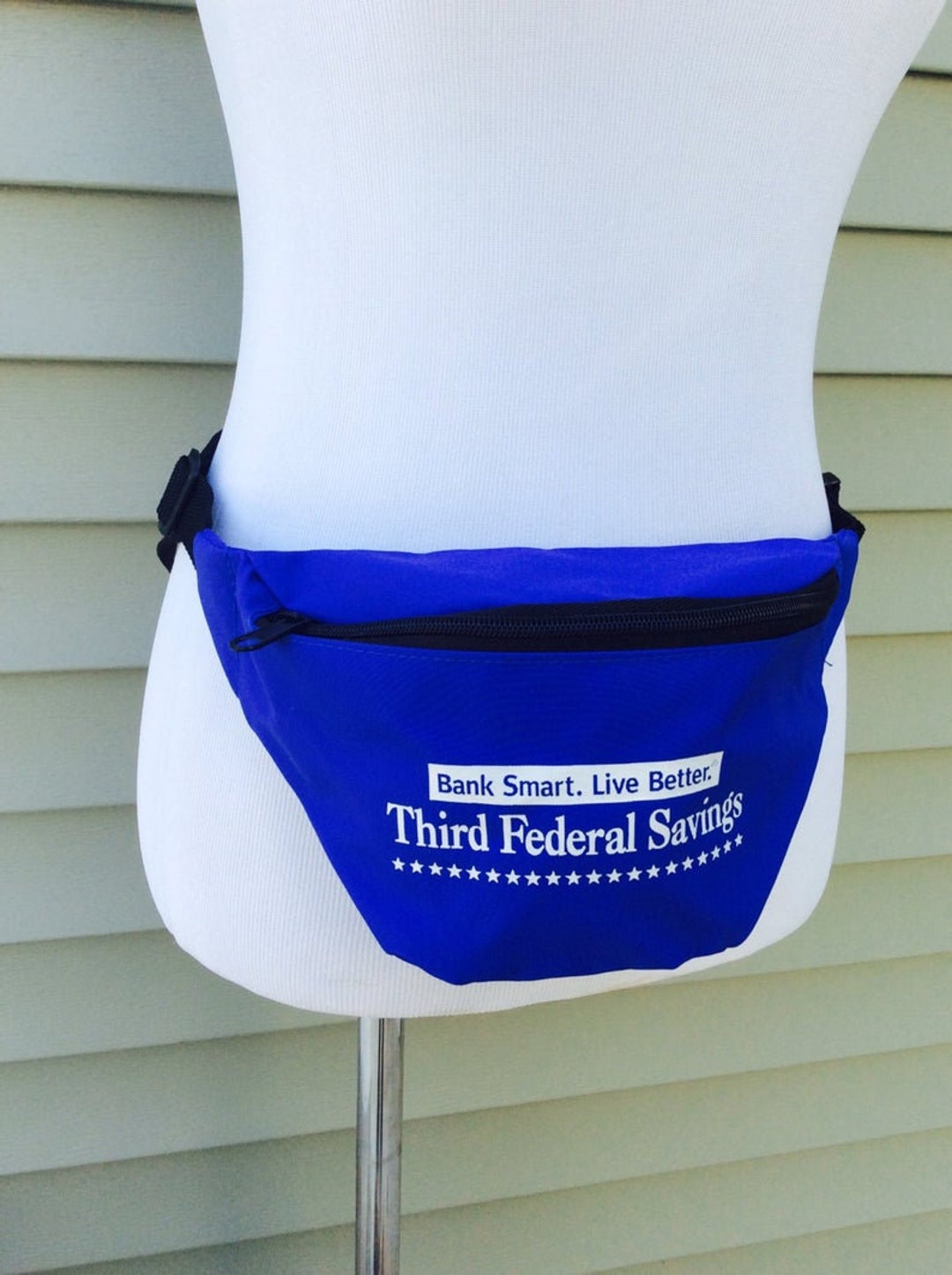 Vintage Third Federal Savings Blue Fanny Pack Bank Advertisement Hip ...